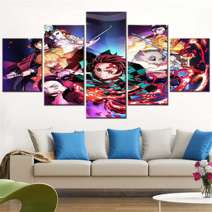 Demon Slayer - Kimetsu no Yaiba - 5 Pieces Wall Art - Tanjiro Kamado
